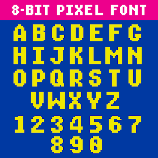 Vibrant 8-Bit Pixel Font with Retro Charm | Jiffy Designs