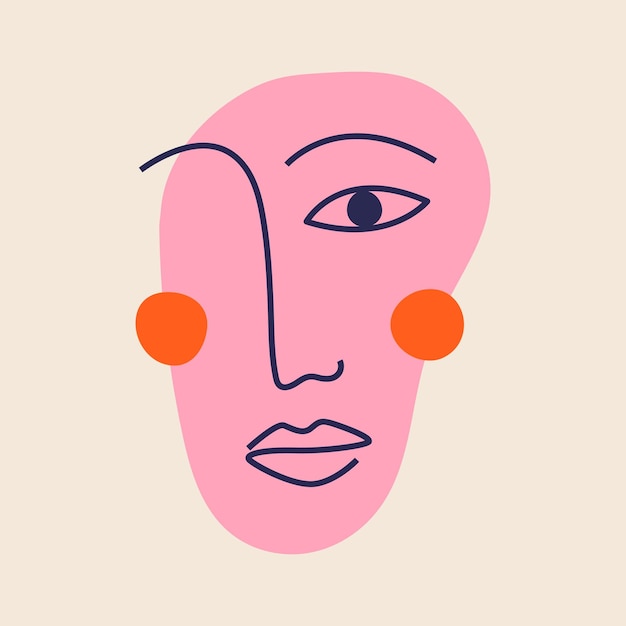 Vibrant abstract face with bold shapes and colors | Jiffy Designs