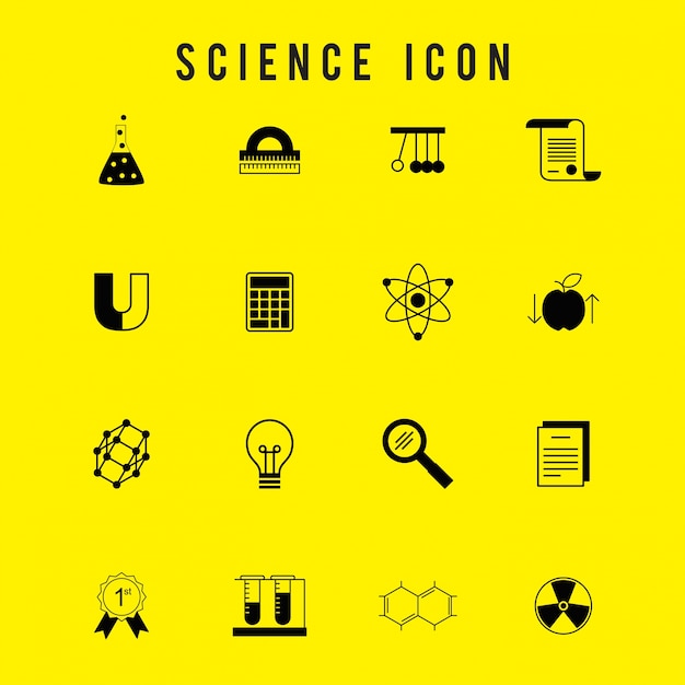 Diverse Science Icon Collection Featuring Laboratory Symbols | Jiffy ...