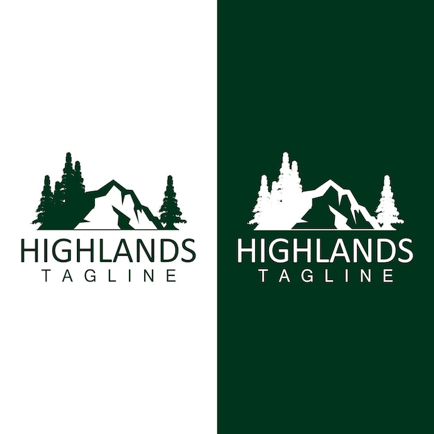 Majestic Highlands Silhouette with Captivating Tagline | Jiffy Designs