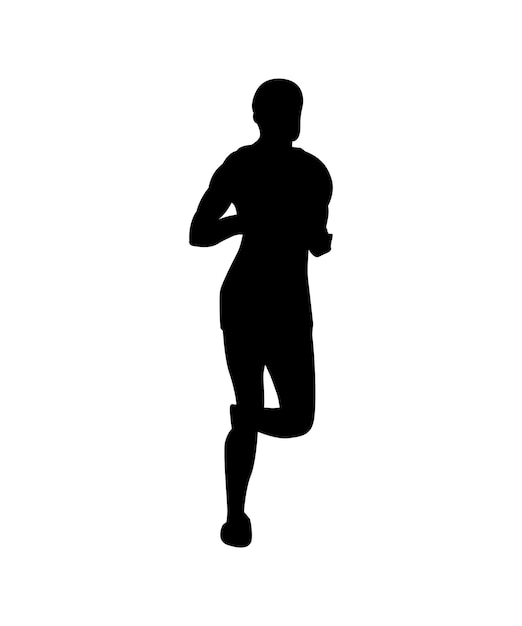 Powerful Silhouette of a Determined Runner | Jiffy Designs