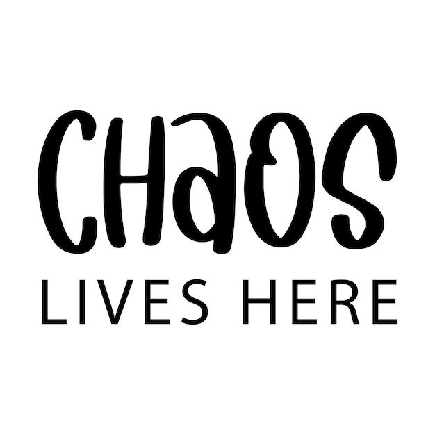 Chaotic Lettering in Bold Black and White | Jiffy Designs