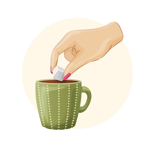 Cozy Sip: Hand Holding Mug with Teabag | Jiffy Designs
