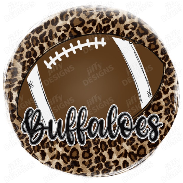 'Buffaloes' Stylized Text Adorns Wild Leopard Print Football Design ...