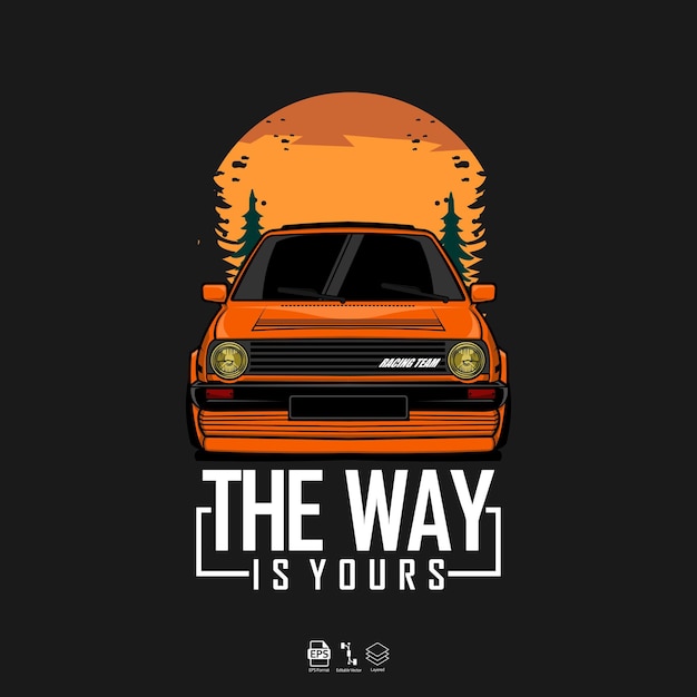 Retro Sunset Drive: The Open Road Awaits | Jiffy Designs