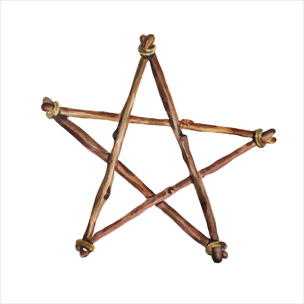 Rustic Wooden Star Decoration with Intricate Design | Jiffy Designs