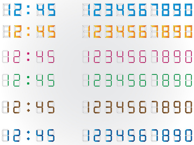 Simple Digital Clock Illustrated On White | Jiffy Designs