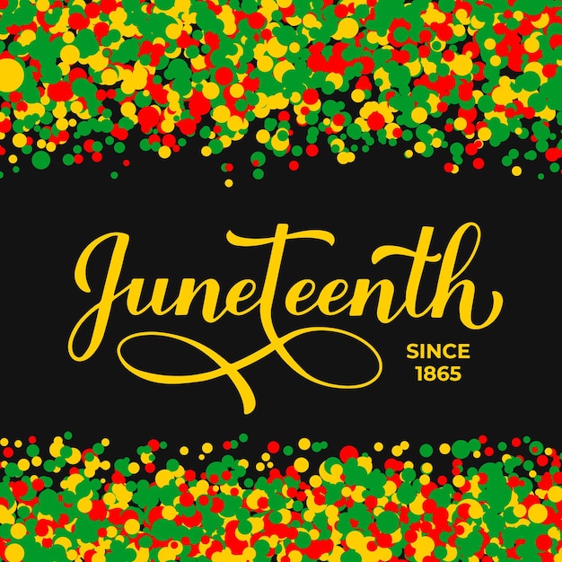 Vibrant Juneteenth Celebration with Colorful Confetti Backdrop | Jiffy ...