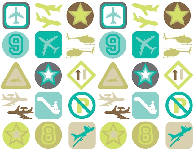Vibrant Military Insignia and Symbols in Geometric Shapes | Jiffy Designs