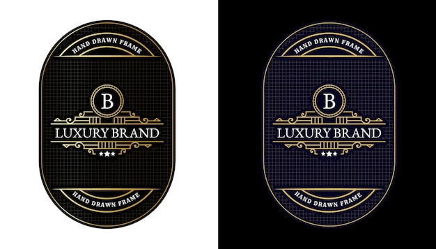 Elegant Luxury Brand Emblem with Ornate Frames | Jiffy Designs