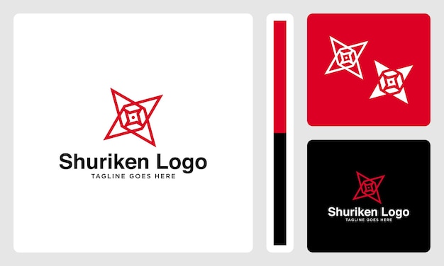 Striking Shuriken Logo Design with Bold Red Accents | Jiffy Designs