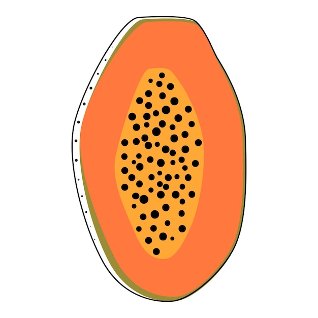 Vibrant Papaya Slice with Speckled Texture | Jiffy Designs