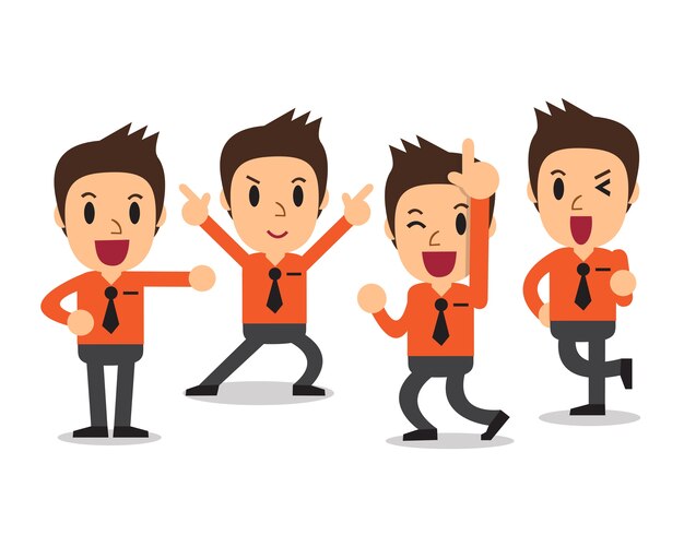 Expressive Cartoon Characters in Vibrant Poses and Expressions | Jiffy ...