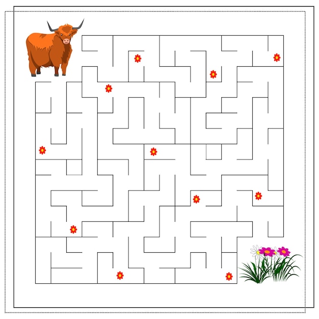 Navigating the Maze with a Majestic Highland Cow | Jiffy Designs