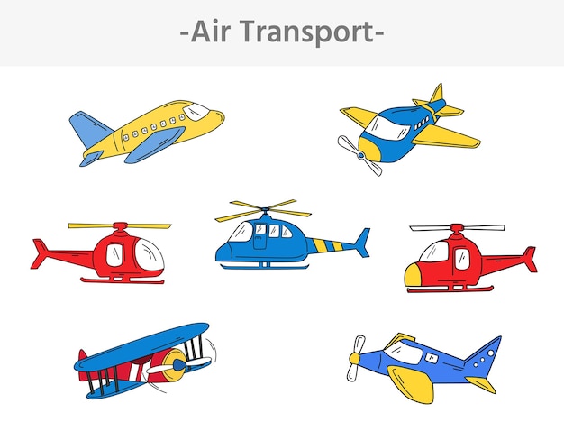 Vibrant Collection of Whimsical Air Transport Vehicles | Jiffy Designs