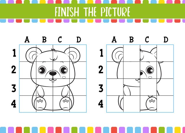 Cute and Cuddly Teddy Bear Coloring Puzzle for Kids | Jiffy Designs