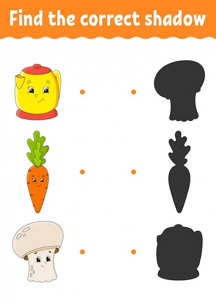 Whimsical Vegetable Shadows: A Playful Matching Game | Jiffy Designs