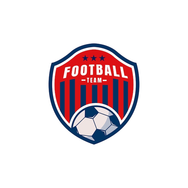 Vibrant Football Team Shield with Soccer Ball | Jiffy Designs