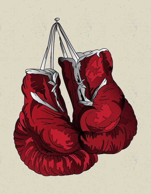 Iconic Red Boxing Gloves Hanging in Triumph | Jiffy Designs