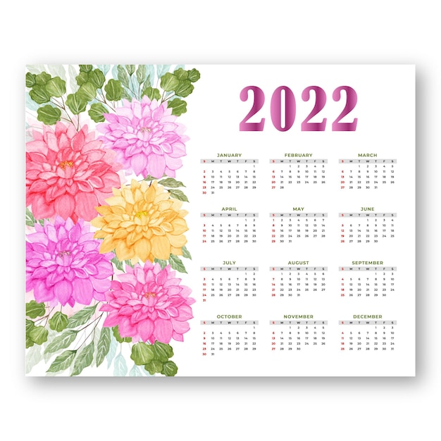 Vibrant Floral Bouquet 2022 Calendar | Jiffy Designs