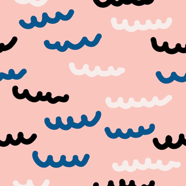 Squiggly Line Pattern Collection on Pink Background | Jiffy Designs