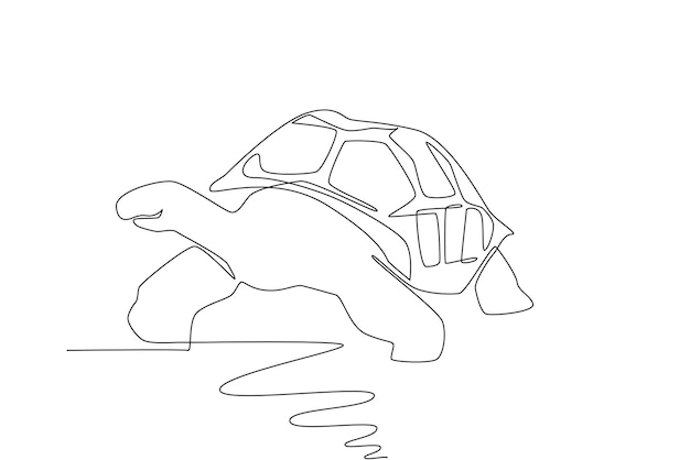 Minimalist Turtle Illustration with Geometric Shell Design | Jiffy Designs