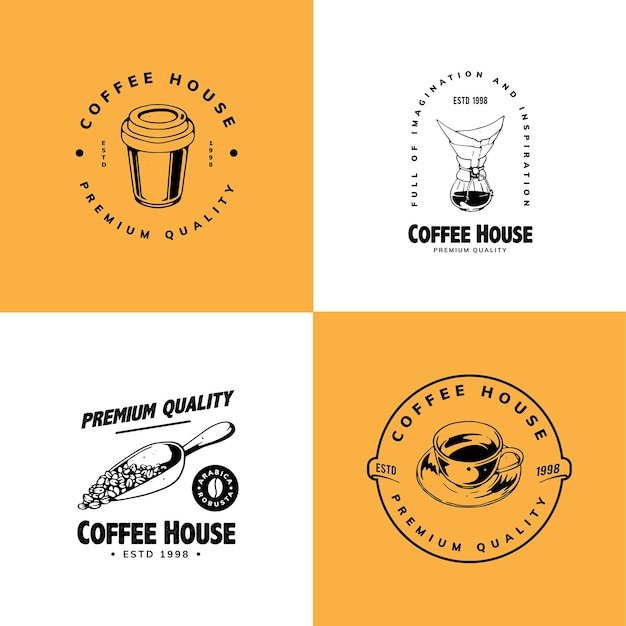 Versatile Coffee House Emblem Collection with Premium Quality | Jiffy ...