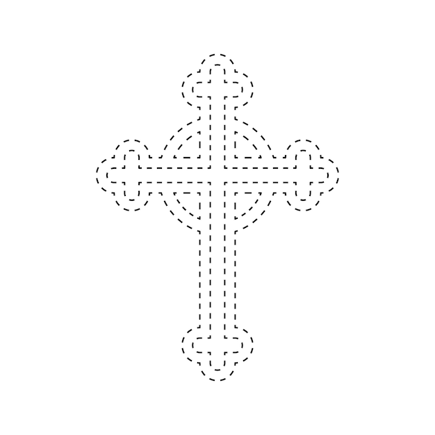 Elegant Dotted Cross with Intricate Patterns and Symmetry | Jiffy Designs