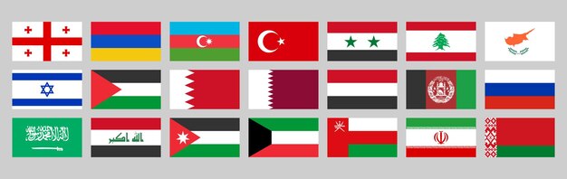 Diverse national flags of the world in vibrant colors and patterns ...