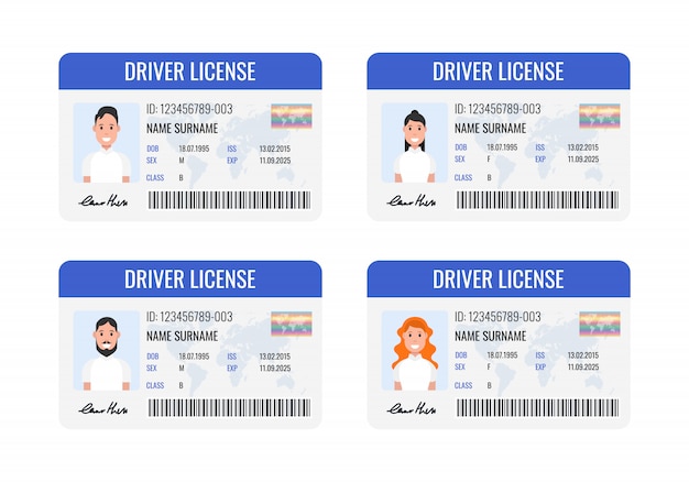 Diverse Driver's Licenses with Identifying Information | Jiffy Designs