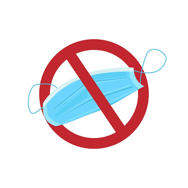 Prohibited Medical Mask Symbol: No Face Coverings Allowed | Jiffy Designs