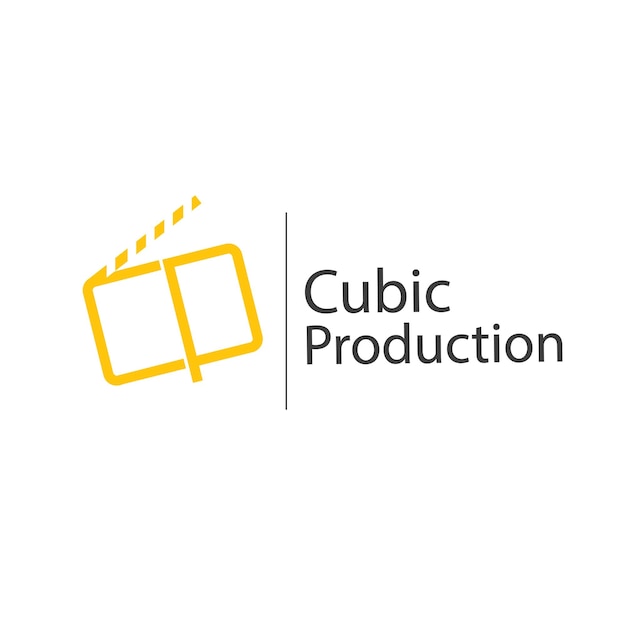 Minimalist Cubic Production Company Logo Design | Jiffy Designs