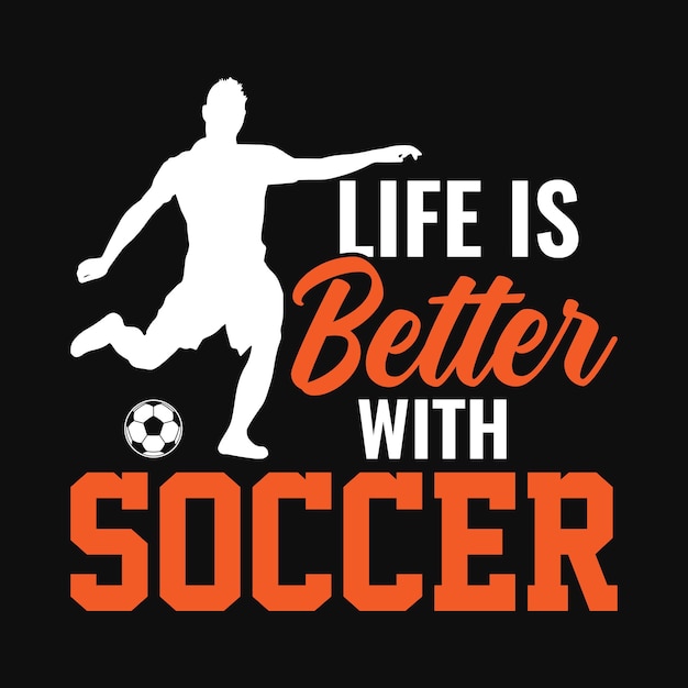 Inspiring Soccer Silhouette with Uplifting Slogan | Jiffy Designs