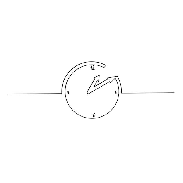 Minimalist Clock Face with Simple Line Art Design | Jiffy Designs