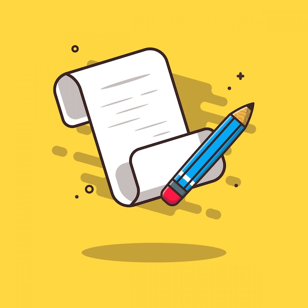 Scribbled Notes and Pencil on Vibrant Yellow Background | Jiffy Designs