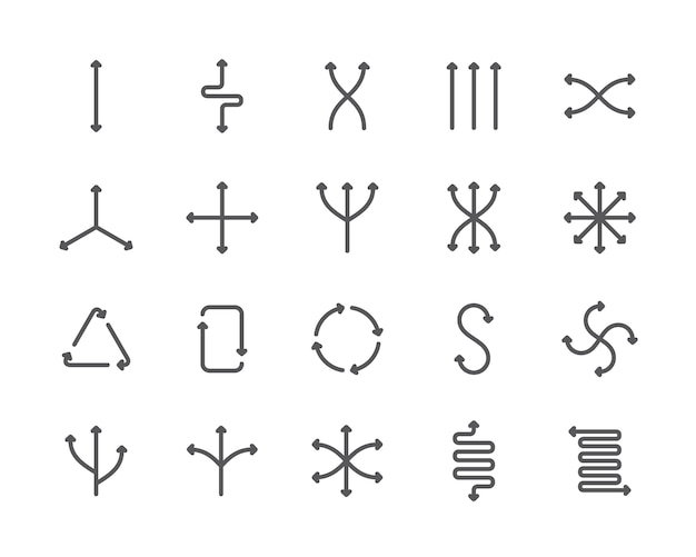 Diverse Collection of Geometric Line Art Symbols and Icons | Jiffy Designs