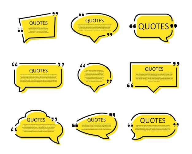 Vibrant Quote Bubbles with Typographic Flair and Minimalist Design ...