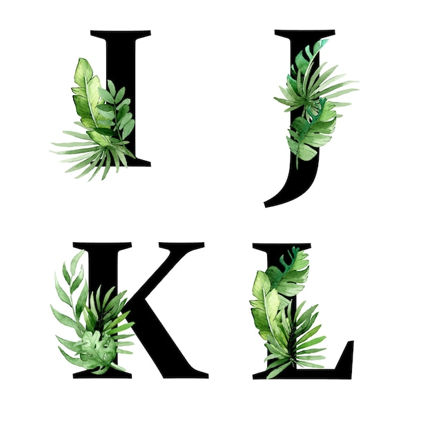 Lush Tropical Leaf Monogram Letters | Jiffy Designs