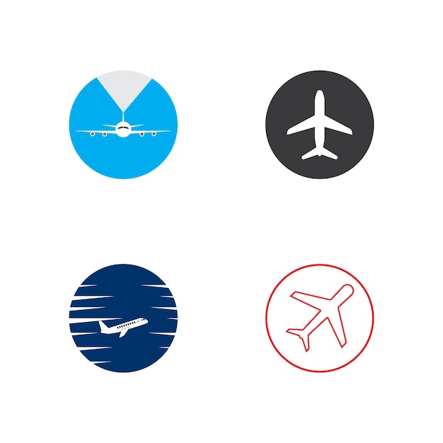 Diverse Collection of Vibrant Airplane and Travel Icons | Jiffy Designs