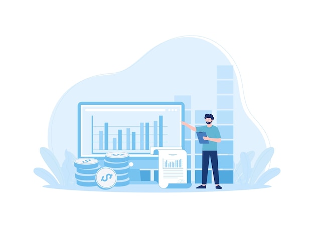 Businessman Analyzing Financial Data on Interactive Dashboard | Jiffy ...