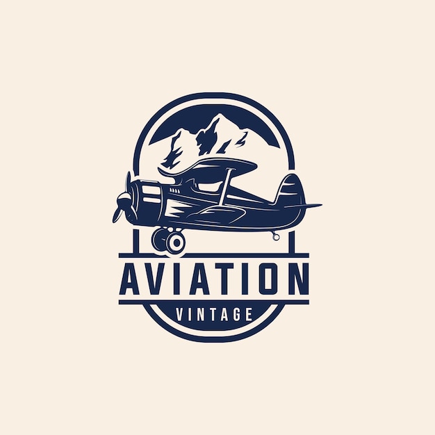 Vintage Emblem Showcasing the Iconic Aviation Silhouette | Jiffy Designs