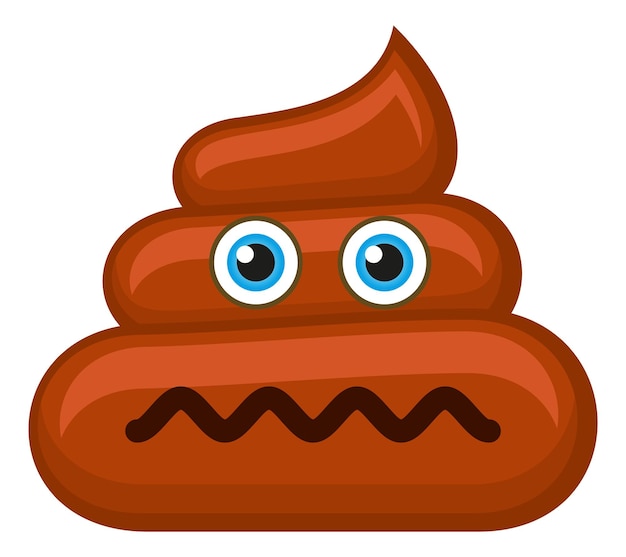 Funny Cartoon Poop Emoji with Expressive Eyes and Mouth | Jiffy Designs