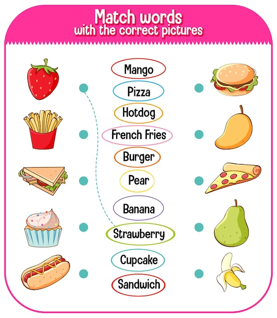 Matching Food Words to Vibrant Images | Jiffy Designs