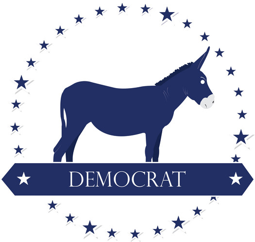 Isolated Democrat Symbol With Some Stars On A White Background | Jiffy ...