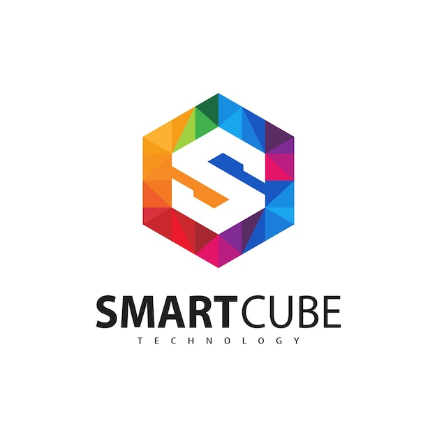 Vibrant Geometric Cube Logo with Colorful Abstract Design | Jiffy Designs
