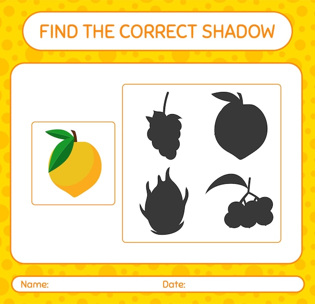 Matching Fruit Shadows: An Engaging Visual Puzzle | Jiffy Designs