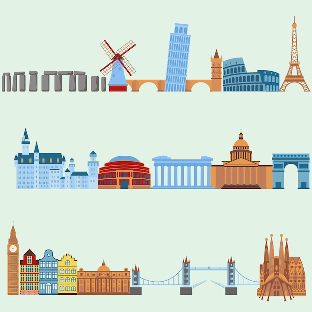 Vibrant Collection of Iconic Global Landmarks and Architectural Wonders ...