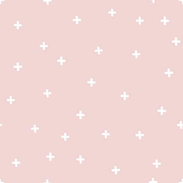 Elegant Pink and White Minimalist Plus Sign Pattern | Jiffy Designs