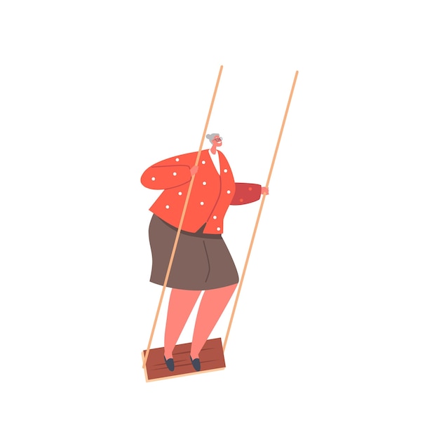 Charming Wooden Swing Figure in Vibrant Red Outfit | Jiffy Designs