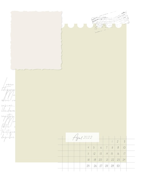 Vintage Notepad with Handwritten Scribbles and Calendar | Jiffy Designs